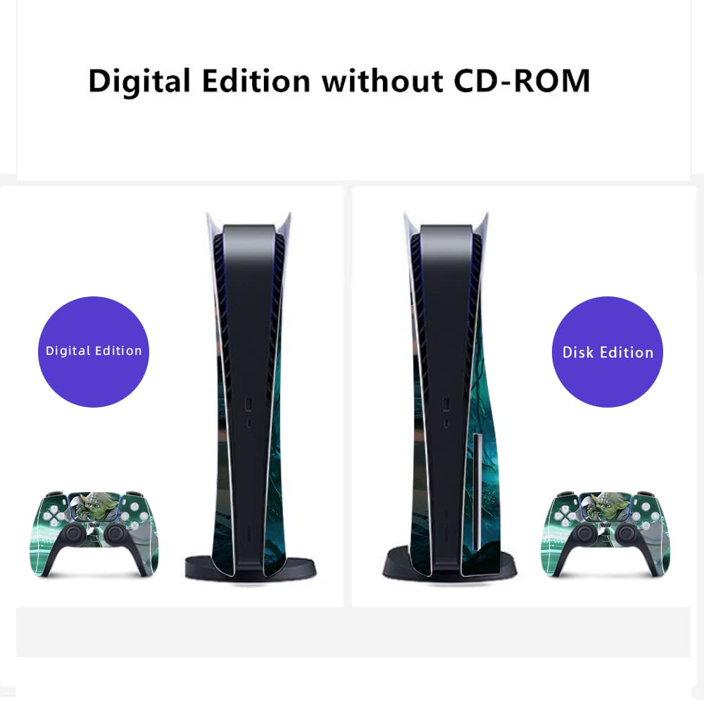 Bopanku Stickers for PS5 Digital Edition Animation Console and Controllers Vinyl Sticker,Scratch Resistant,Bubble-Free,Durable,Compatible with Playstation 5(Digital Edition) A