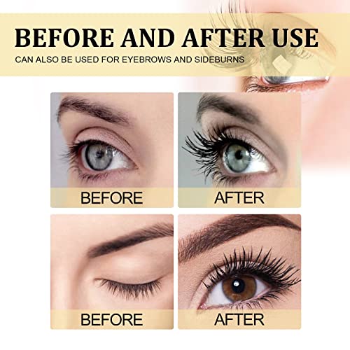 Black Eyelash Curling Liquid Slim And Thick Mild Mascara Liquid Natural And Beautiful Moisturizing Curling Eye 3ml Milk Mascara Mini (White, One Size)
