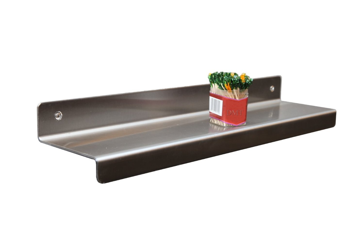 DMT Stainless ® Stainless Steel Spice Rack ©. 18" Wide X 4" Deep. Made in USA. 304L (18-8)