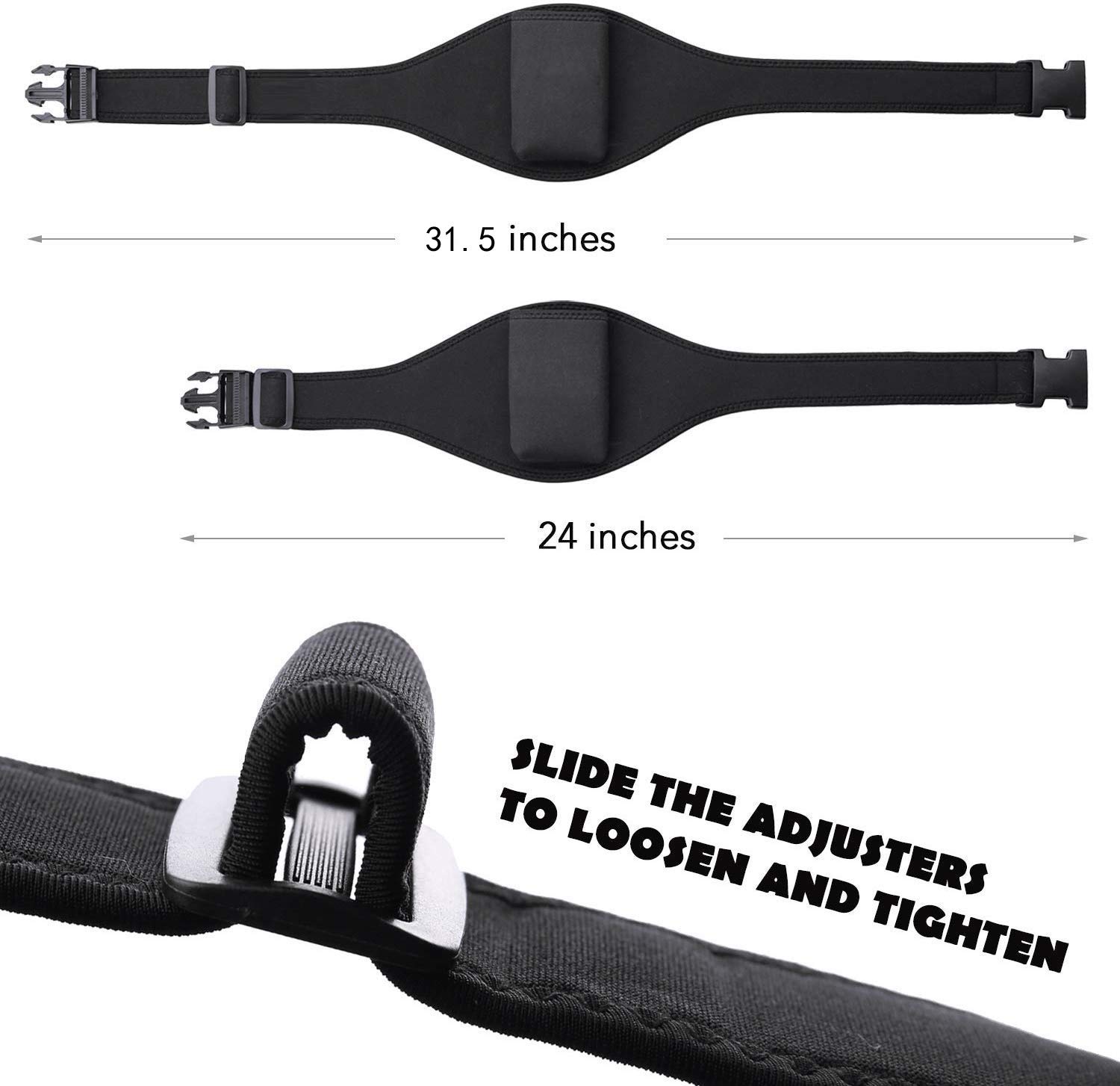 IRASPIN 2 Pack Mic Belt for Fitness Instructors,Vertical Microphone Transmitter Carrier Belt for Fitness Class,Public Speaking,Theatre,Pilates Teachers,Spin Yoga