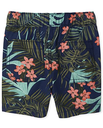 The Children's Place baby boys The Children's Place and Toddler Print Pull on Jogger Casual Shorts, Tidal, 4T US