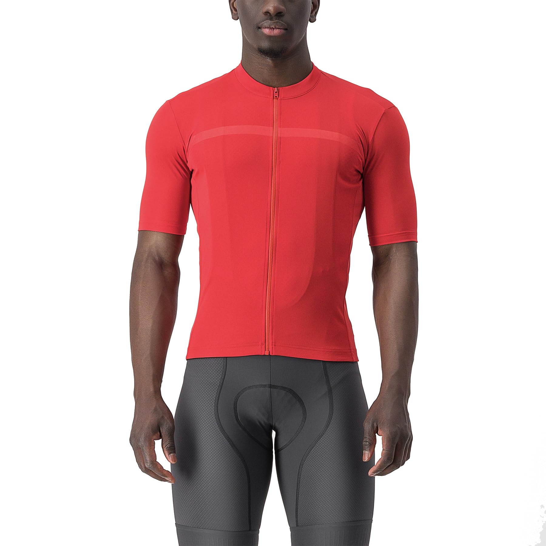 Castelli Men's Classifica Jersey, Zip Up Quarter Length Sleeve Jersey for Gravel Biking & Road Cycling - Red - X-Large