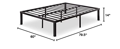 ZINUS Luis 14 Inch QuickLock Metal Platform Bed Frame / Mattress Foundation with Steel Slat Support / No Box Spring Needed / Easy Assembly, Queen