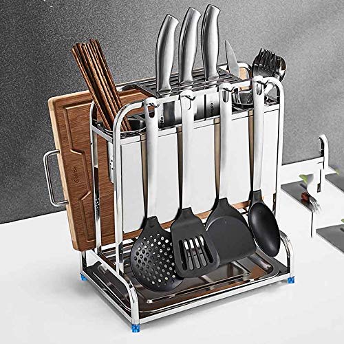 BHVXW Pan Cover Holder Support Frame Base Pot Lid Iron Storage Rack Stand Cutting Board Knife Rests Organizer Kitchen Gadgets