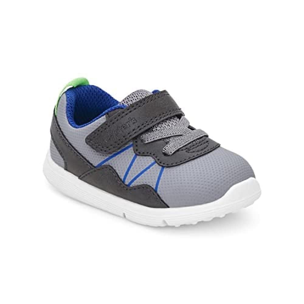 Carter's baby boys Kit-bp First Walker Shoe, Grey, 3.5 Infant US