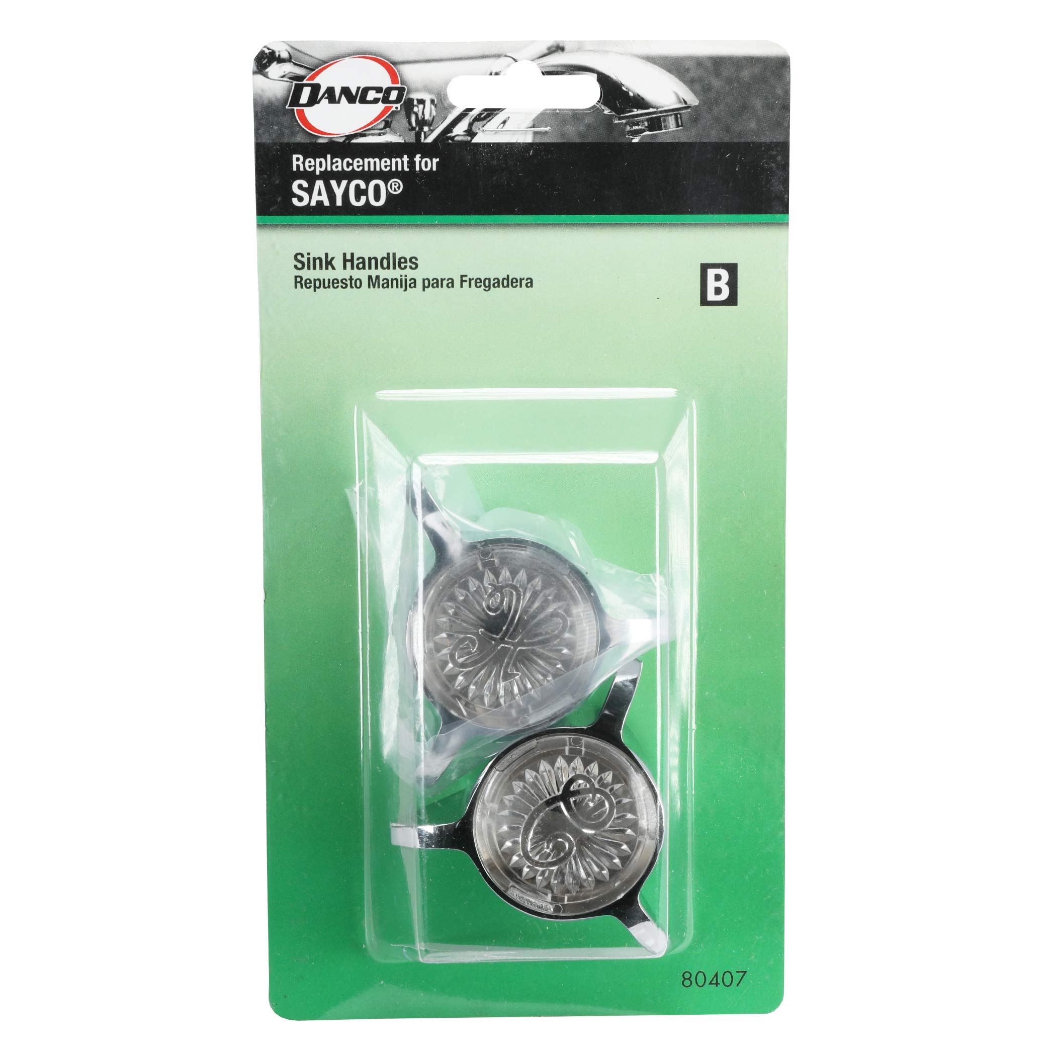 Danco 80407 Sa-13H Handle, for Use with Sayco Tub and Shower Faucets, 1-3/8 in Dia X 1-1/2 in H, Metal, Chrome
