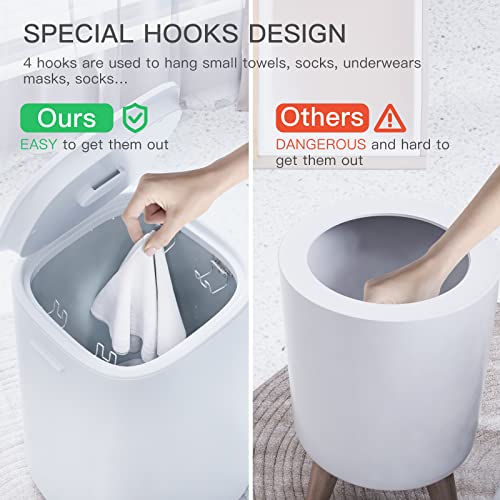 DOACE Towel Warmer Bucket, 26L Large Hot Towel Warmer with LED Display, Heat Timer 20/40/ 60 Min Adjustable, Up to 24 Hour Delay Timer, Fits Up to Two Oversized Towels - PJ, Bathrobe, Black White