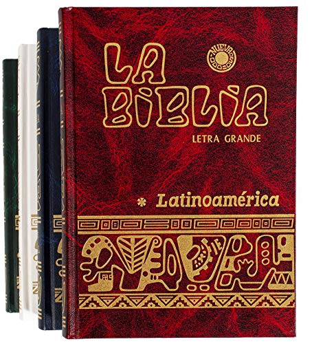 Biblia Catolica Latinoamericana Letra Grande Edicion Cartone, Easy Study Notes, with Bookmarks, Latin American Catholic Bible (Spanish Edition)(Letra Grande) (Assorted Color)