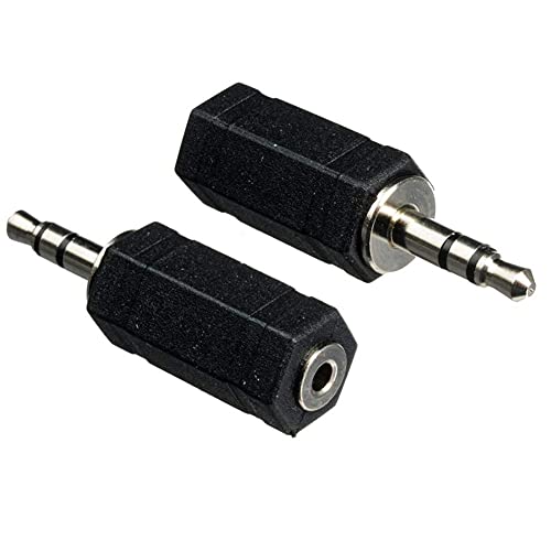 PULABO Simple and Sophisticated Design2.5mm Male to 3.5mm Female Headphone dapter Converts Your 3.5mm Earphone Jack into 2.5mm Earphone Jack Black