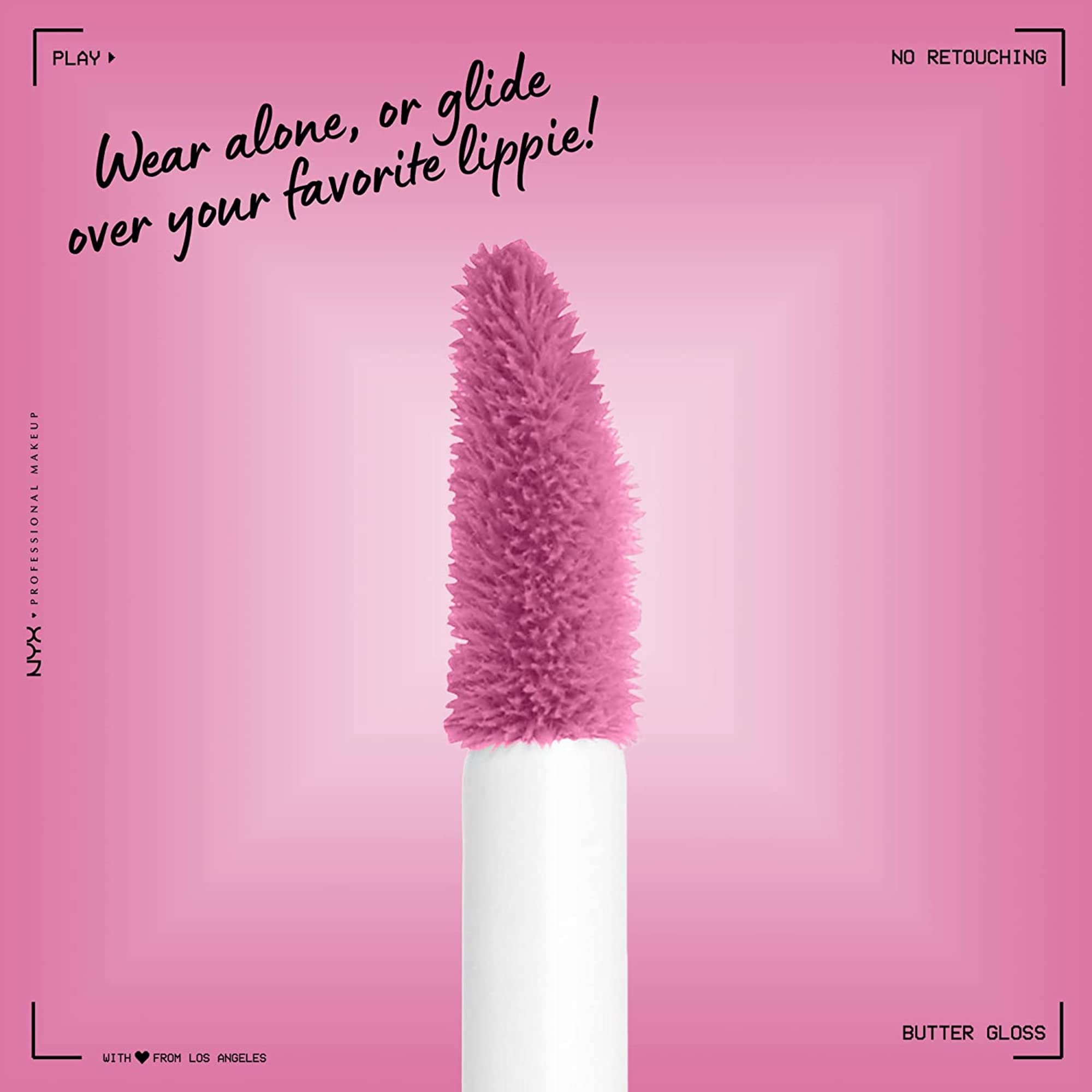 NYX PROFESSIONAL MAKEUP Butter Gloss, Non-Sticky Lip Gloss - Merengue (Pink Lilac)