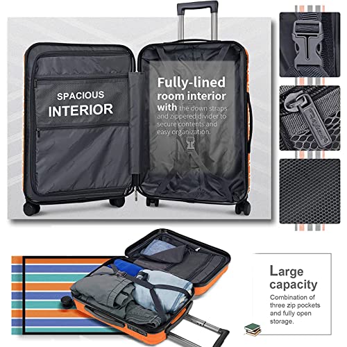 Feybaul Luggage Set 2PCS Suitcase PC+ABS Carry On Luggage with Spinner Wheel