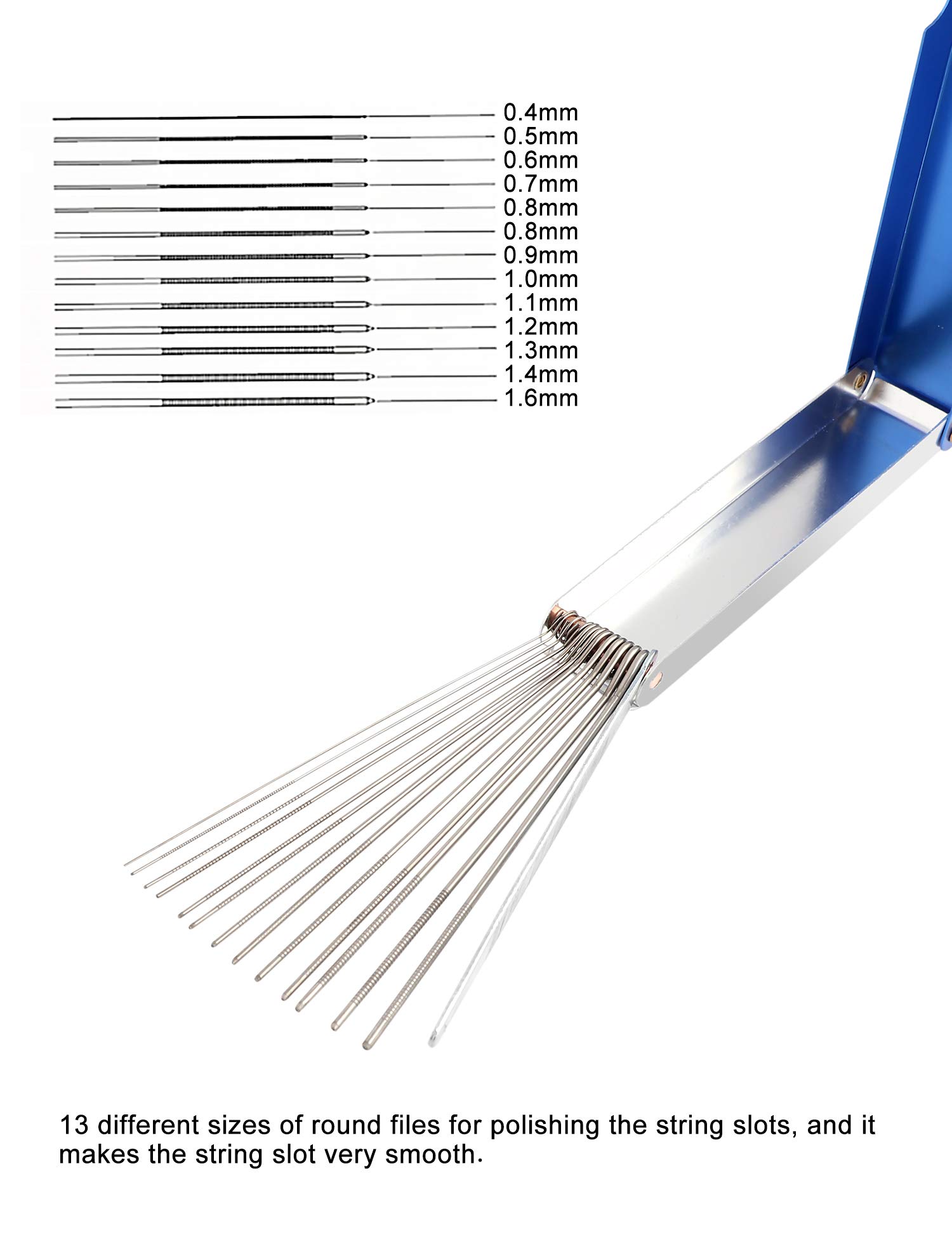 Metallor Guitar Nut Slotting Files Saw Rods Filing Tools Long Shaft Tip Cleaner Files Bridge Slot Filing Luthier Tools.