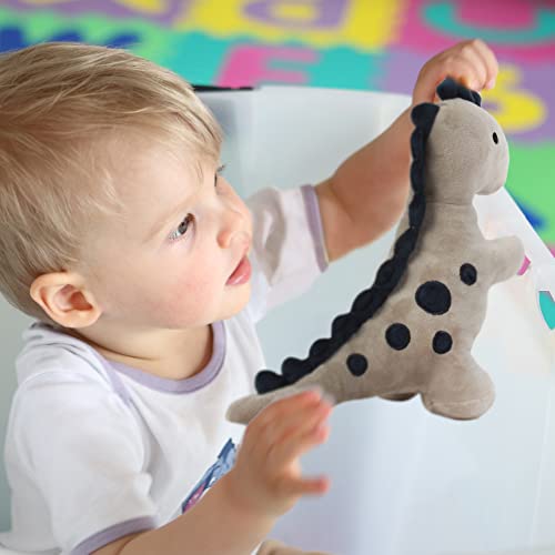 Linzy Plush 10.5'' Titan Baby Soft Plush Dinosaur, Gray Color, Huggable and Cuddly Bedtime Plush Toy, Stuffed Animals Dinosaur for Baby. 10.5'' Standing High.