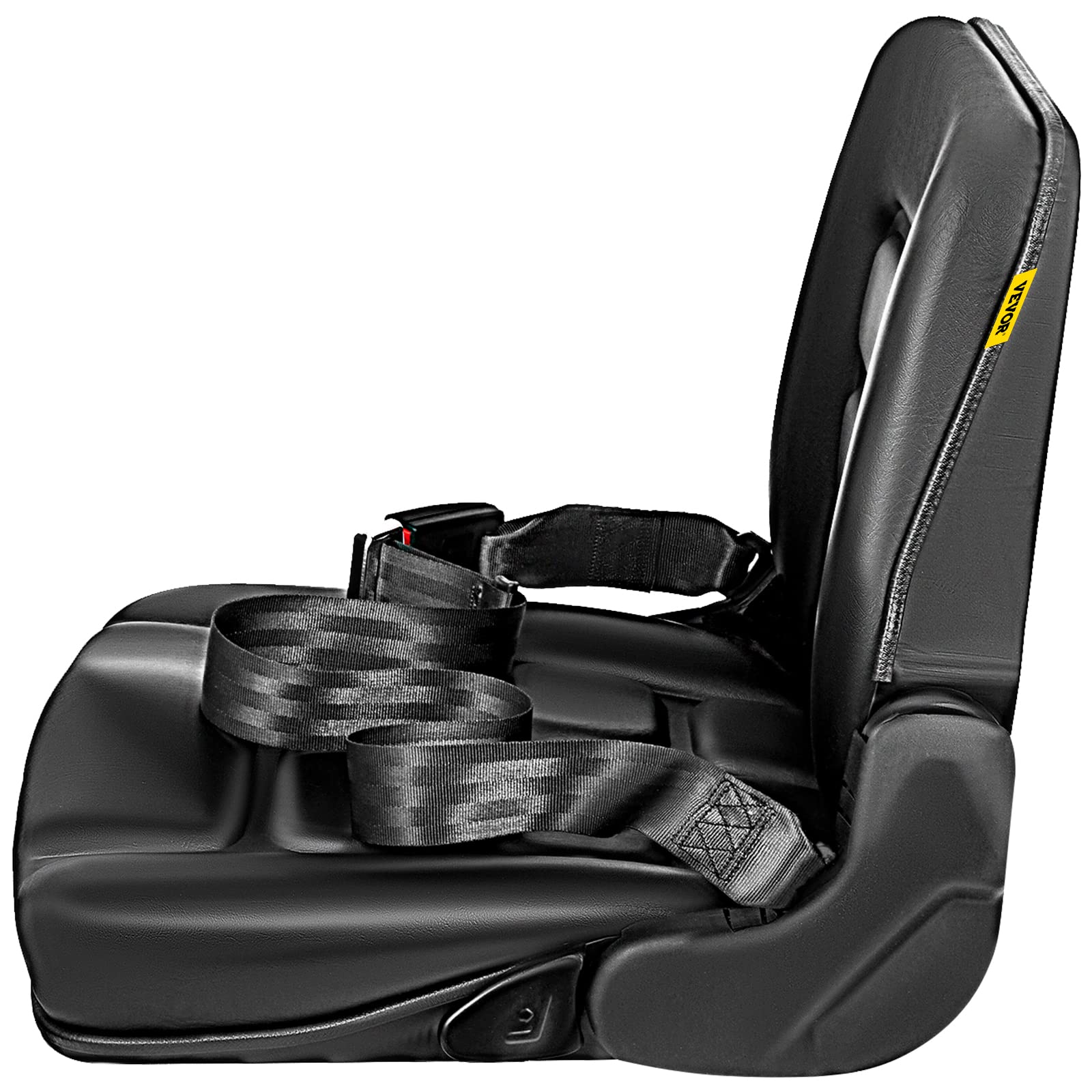 Bestauto Universal Forklift Seat with Armrest, Fordable Tractor Seat with 180° Adjustable Back Angle Fits Excavator Forklift, Tractor, Skid Loader, Backhoe Dozer Telehandler, Heavy Mechanical Seat , Black