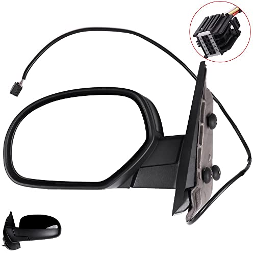 Scitoo Towing Mirrors fit for Chevy for GMC Left Driver Side Automotive Exterior Mirrors fit 2007-2013 for Chevy Silverado for GMC Sierra (07 for new body) with Power Controlling and Heated Features