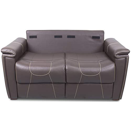 Thomas Payne 68" Tri-Fold RV Sofa in Majestic Chocolate (67.5" W x 34" D x 38" H) β Converts to Bed - Space-Saving Design - Low Maintenance - PolyHyde Upholstery - Fits Through 26" Door - 377708