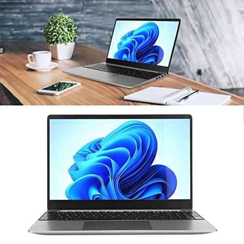 Cosiki 15.6in Laptop, Portable Laptop High Performance Processor FHD Screen Ultra Thin for Work (16+1TB US Plug)
