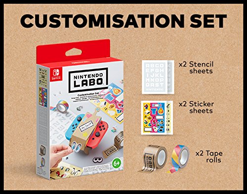 Nintendo Labo Variety Kit, Customization Set, and Nintendo Switch Console with Neon Joy Con Bundle