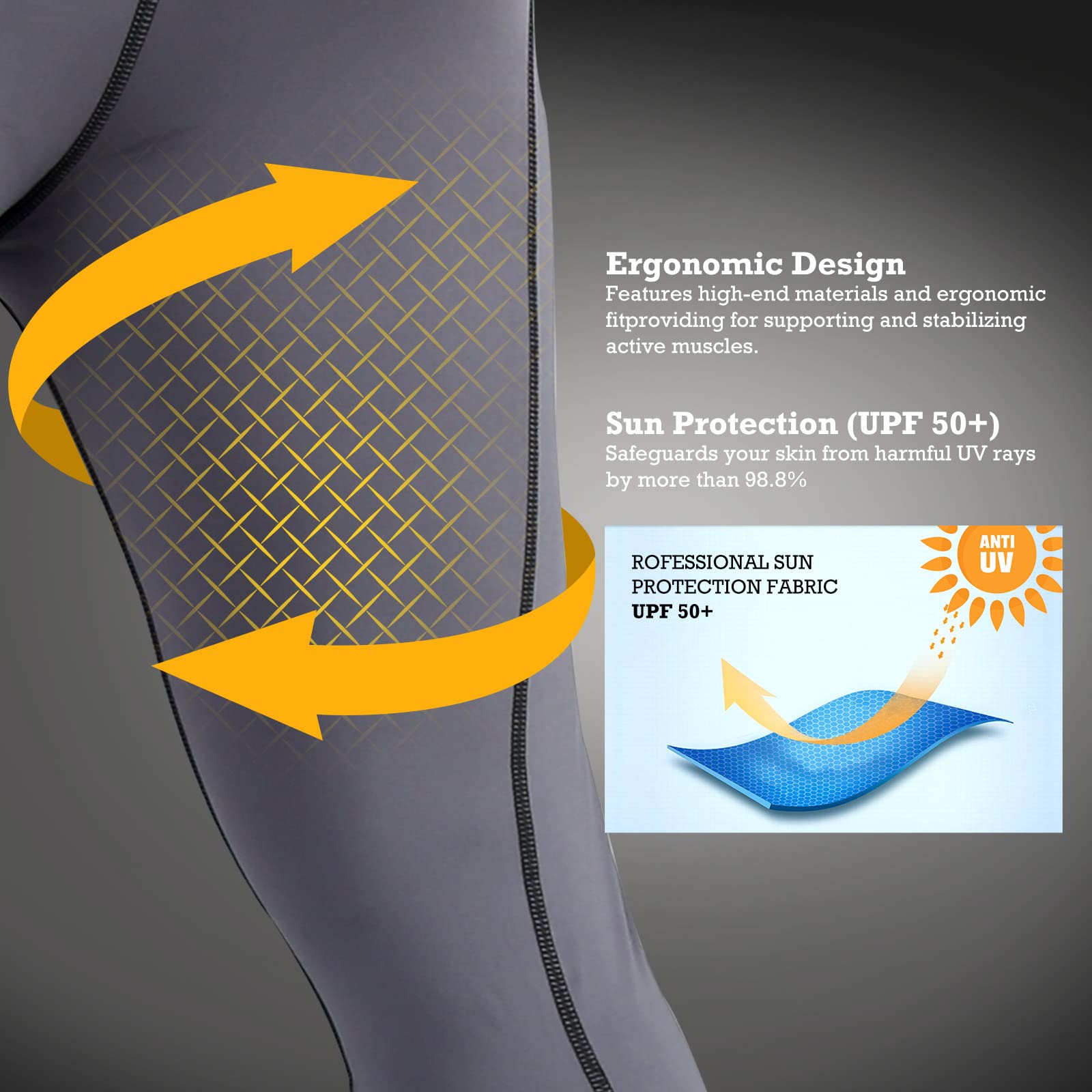 BOOMCOOL Men's Compression Pants with Pockets, Men's Running Tights Leggings Workout Dry Baselayer Gym Athletic Yoga Pants