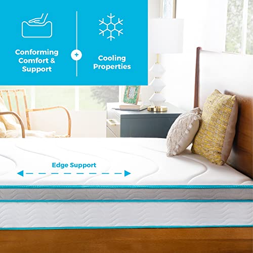 Linenspa 12 Inch Memory Hybrid-Edge Support-Quilted Foam Cover Mattress, Plush Mattress Queen