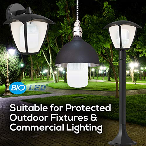 Bioled 20W, E26, 3 Pack, Daylight(5000K), 200 Watt Equivalent, LED Light Bulbs, IP40 Dustproof& Humudity Proof Light Bulbs, Commercial& Residental Bright LED Bulb, Work Light, Garage Light, Home Light