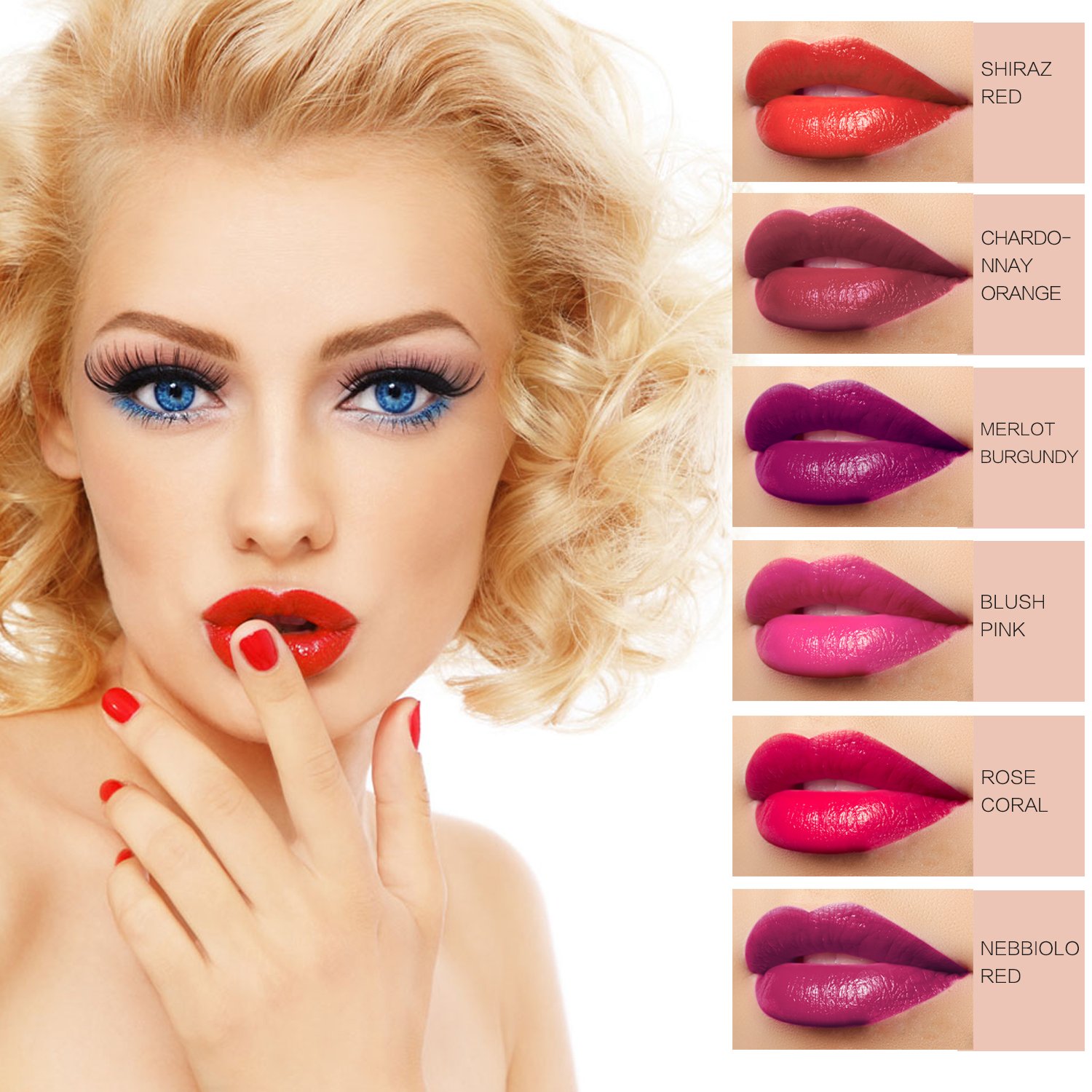Lip Stain Long Lasting Waterproof, Lip Tint Stain Wine Bottle, Long Lasting Waterproof Wine Lip Tint, Non-Stick Cup Lip Gloss, Light But Smart, Red and Wonderful, Lipstick Set