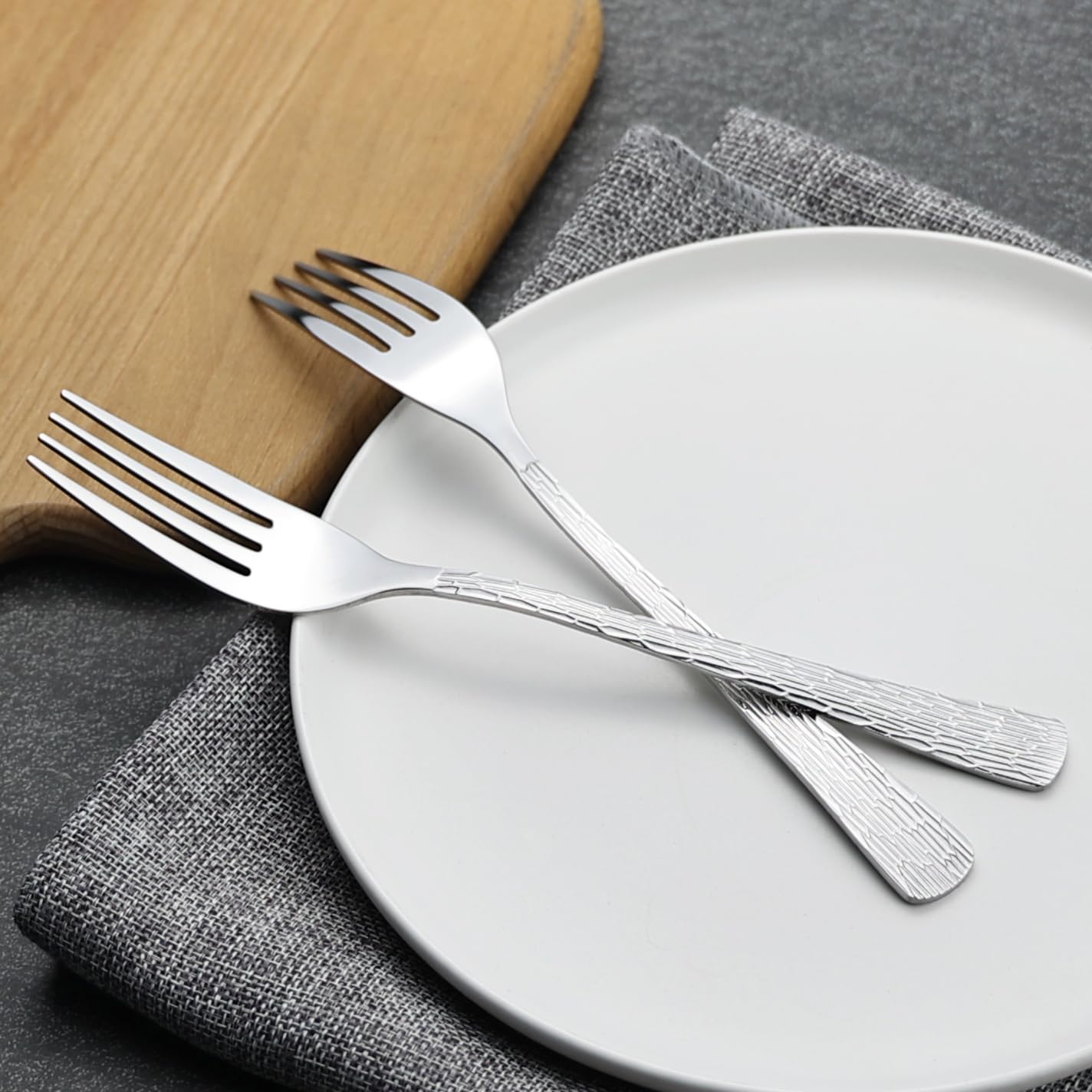 Xeabia 12 Pieces Stainless Steel Dinner Forks, Stainless Steel Table Forks