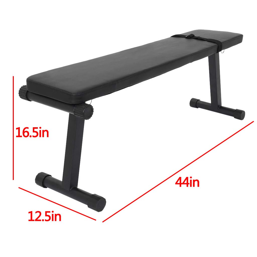 MiaoC Sit Up Bench, Capacity Weight Bench, Flat Dumbbell Bench Workout Weightlifting Gym for Indoor Sports Activities(US in Stock)