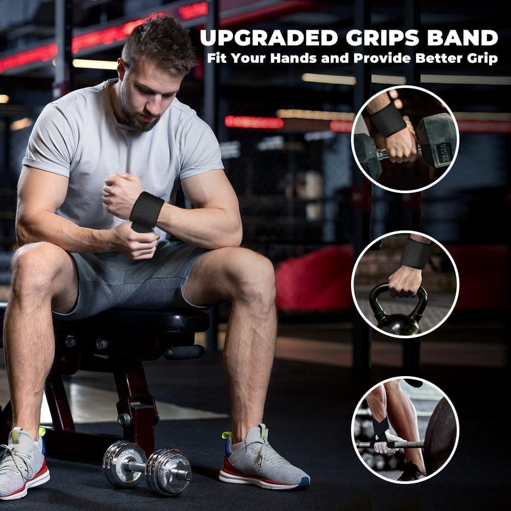 Lifting Straps, Weightlifting Straps, Deadlift Straps with Padded Neoprene for Power Lifting, Bodybuilding, Gym Workout, Strength Training & Fitness Workout,Powerlifting, Resistance - Dark Green