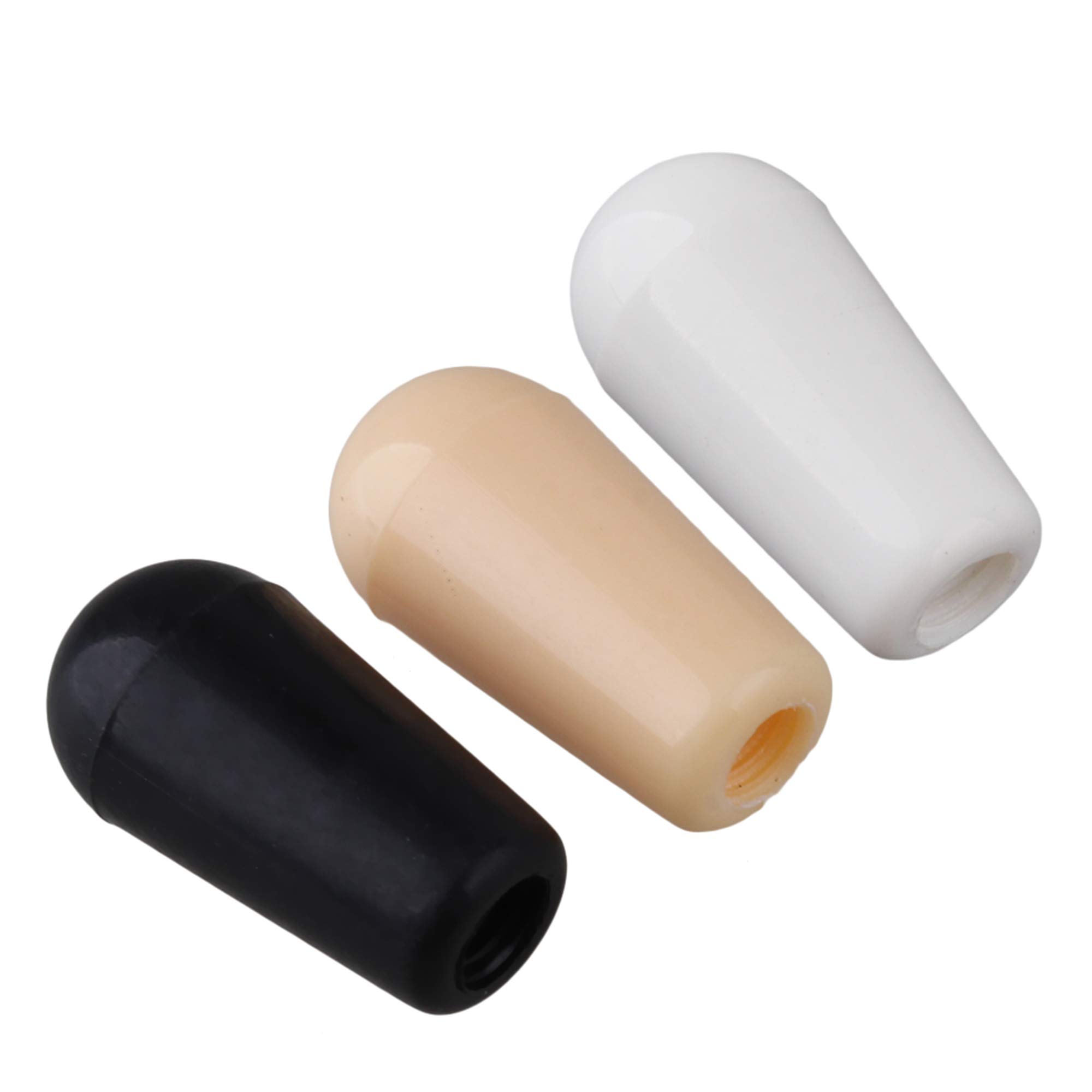 BQLZR Guitar Switch M3.5 Plastic 3 Way Toggle Switch Knob Caps with Threaded Inside for Electric Guitar Pack of 30