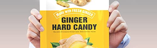 GINGER HARD CANDY Made with Fresh Ginger Extra Strength Flavor Individual Wrapped Product of KOREA_300 Grams_10.58oz