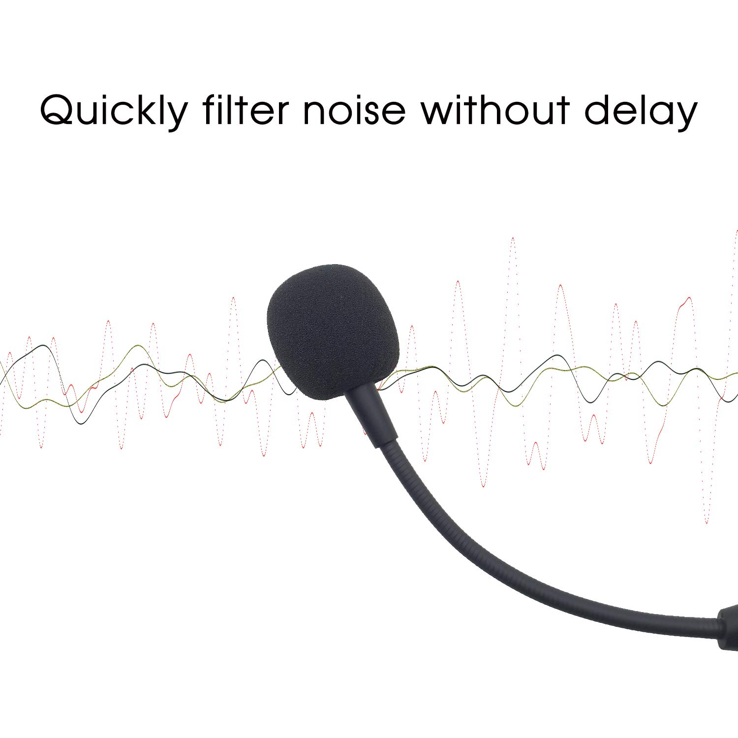 Mic Replacement Microphone Boom fits for Kingston HyperX Cloud, Cloud X and Cloud II 1st Version for PS4 Xbox One Nintendo Switch Computer PC Gaming Headsets Noise Cancelling 3.5mm Jack Black