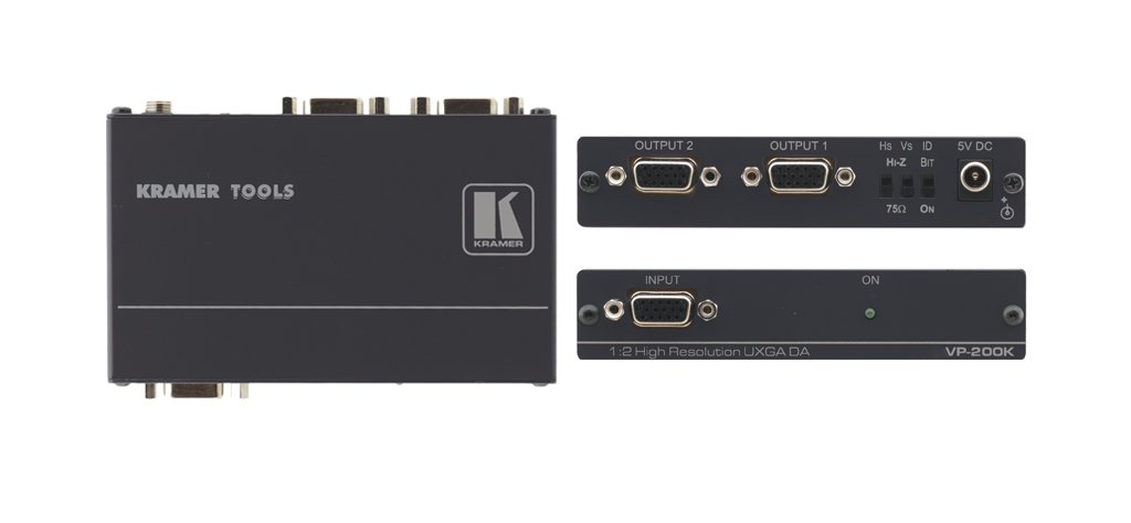 VP-200K - KRAMER VP-200K Kramer Electronics VP-200K Distribution Amplifier VGA 1 In Out 1 Kramer VP-200K 1:2 XGA DA with KR-ISP?aó Signal Processing. Selectable