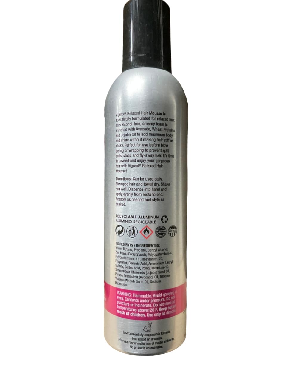 Vigorol Relaxed Hair Mousse, 12 Ounce