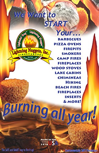 Lightning Nuggets n12eb-2 Fire Starter Box, 2" x 2" x 1.25", Tan