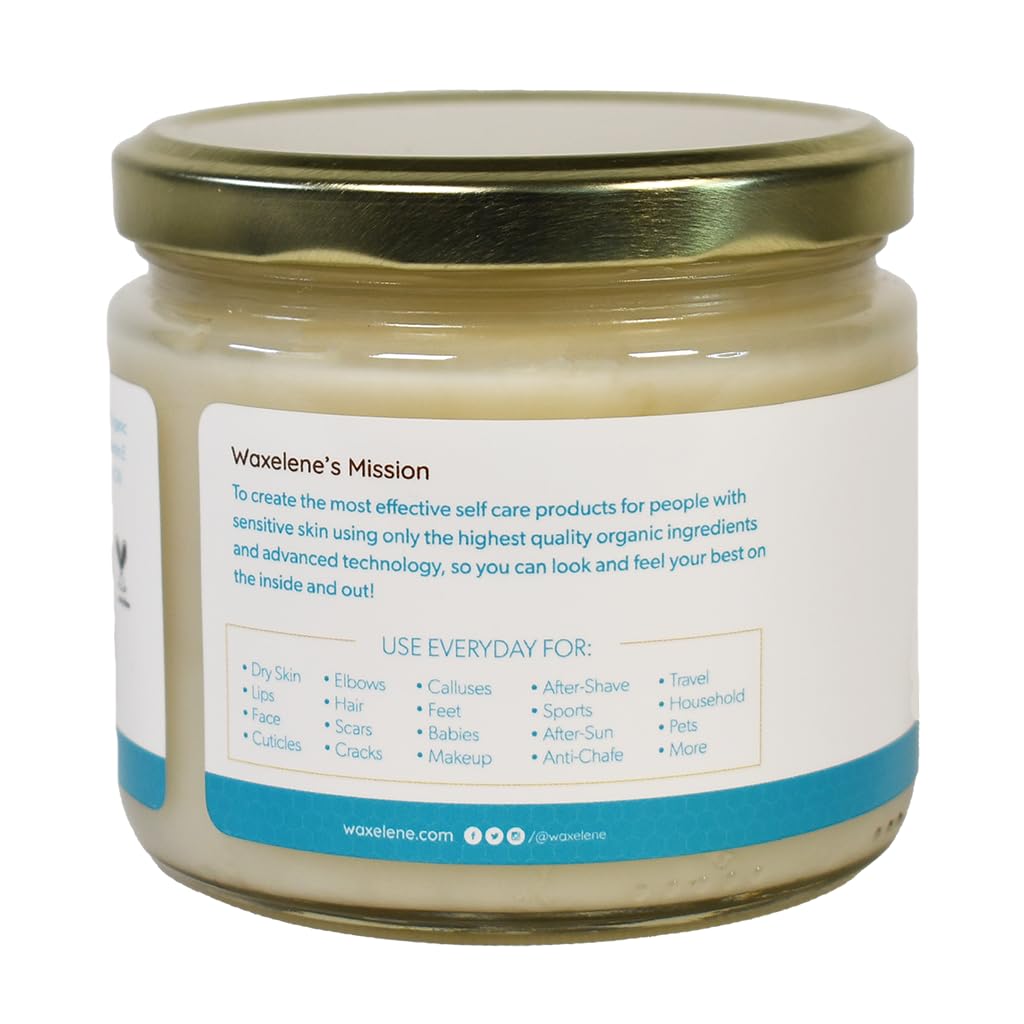 Waxelene Original Aerated Balm Large Jar, Organic Multipurpose Ointment the Petroleum Jelly Alternative Eczema Dry Sensitive Skin Face Moisturizer