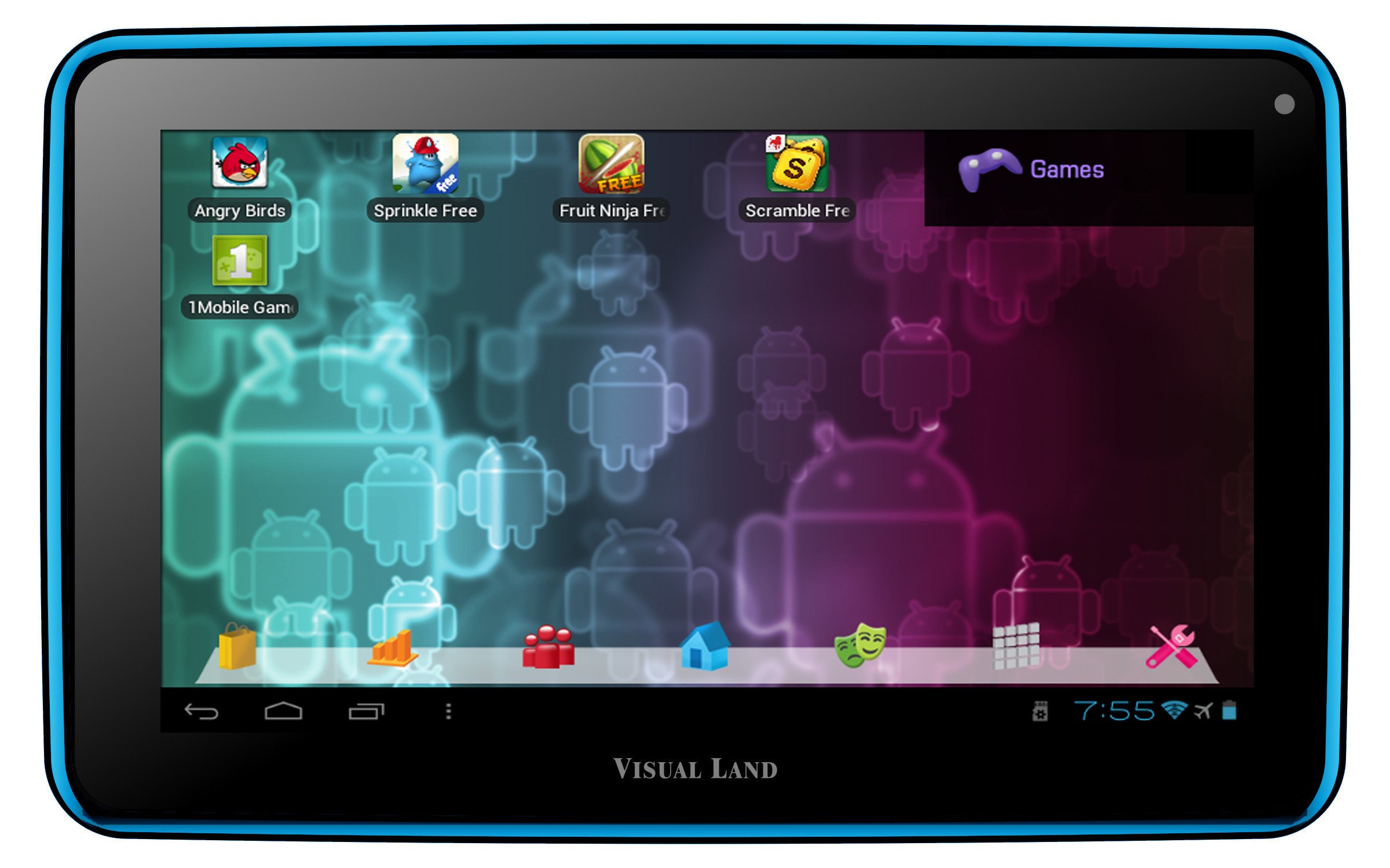 Visual Land Prestige 7-7" Android Tablet with 8GB Memory (Blue)