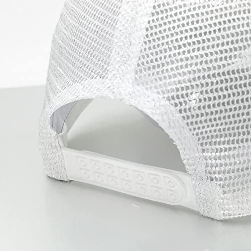 Bling Baseball Cap for Women with Full Diamond Design Adjustable Ladies Baseball Travel Cap (White01)