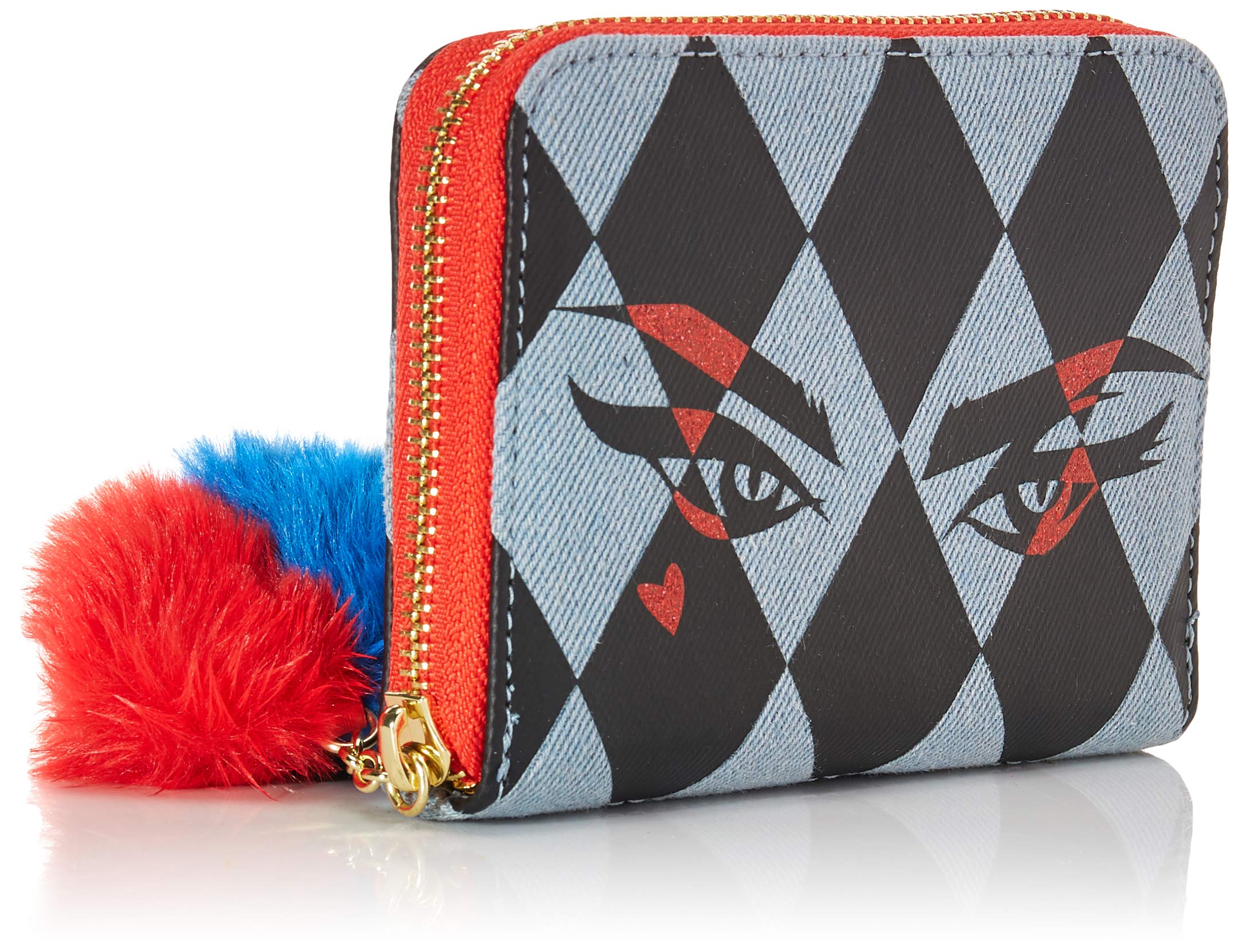 Loungefly x Birds of Prey Harley Quinn Eyes Zip-Around Wallet, Multi, Adults and children 14+