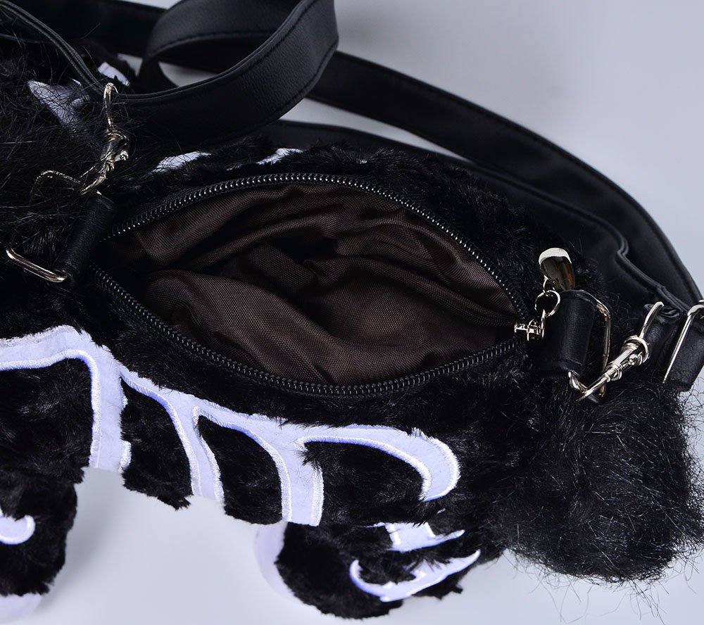 Nite closet Unicorn Purse for Women Gothic Bag Crossbody Shoulder Cute Fluffy Animal Halloween (Black)