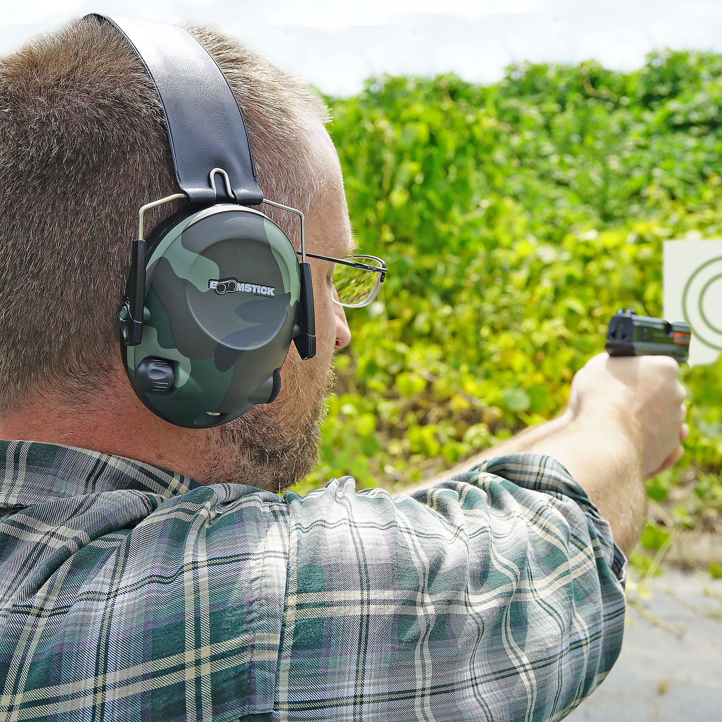 BOOMSTICK Camo Electronic Ear Muff with 4 AAA