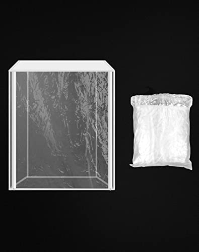 QWORK Plastic Pan Sheet Rack Cover, 10-Tier 28" x 23" x 33" Pan Rack Covers, Keep Your Bakery Goods Fresh, 2 Pack