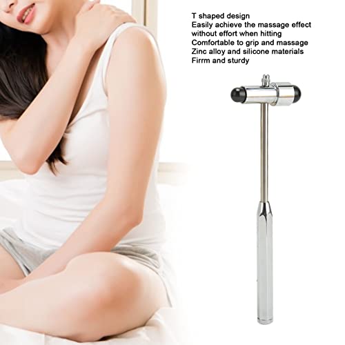 Diagnostic Massage Hammer, Silicone Neurological Diagnostic Hammer Zinc Alloy T Shaped for Joint Fractures for Health Examination