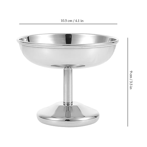 DOITOOL Pudding Cups Ice Cream Cups Dessert Dish Stainless Steel Sundae Bowls Snack Yogurt Cup Pudding Cup Salad Cup Serving Dish Fruit Container Footed Trifle Tasters