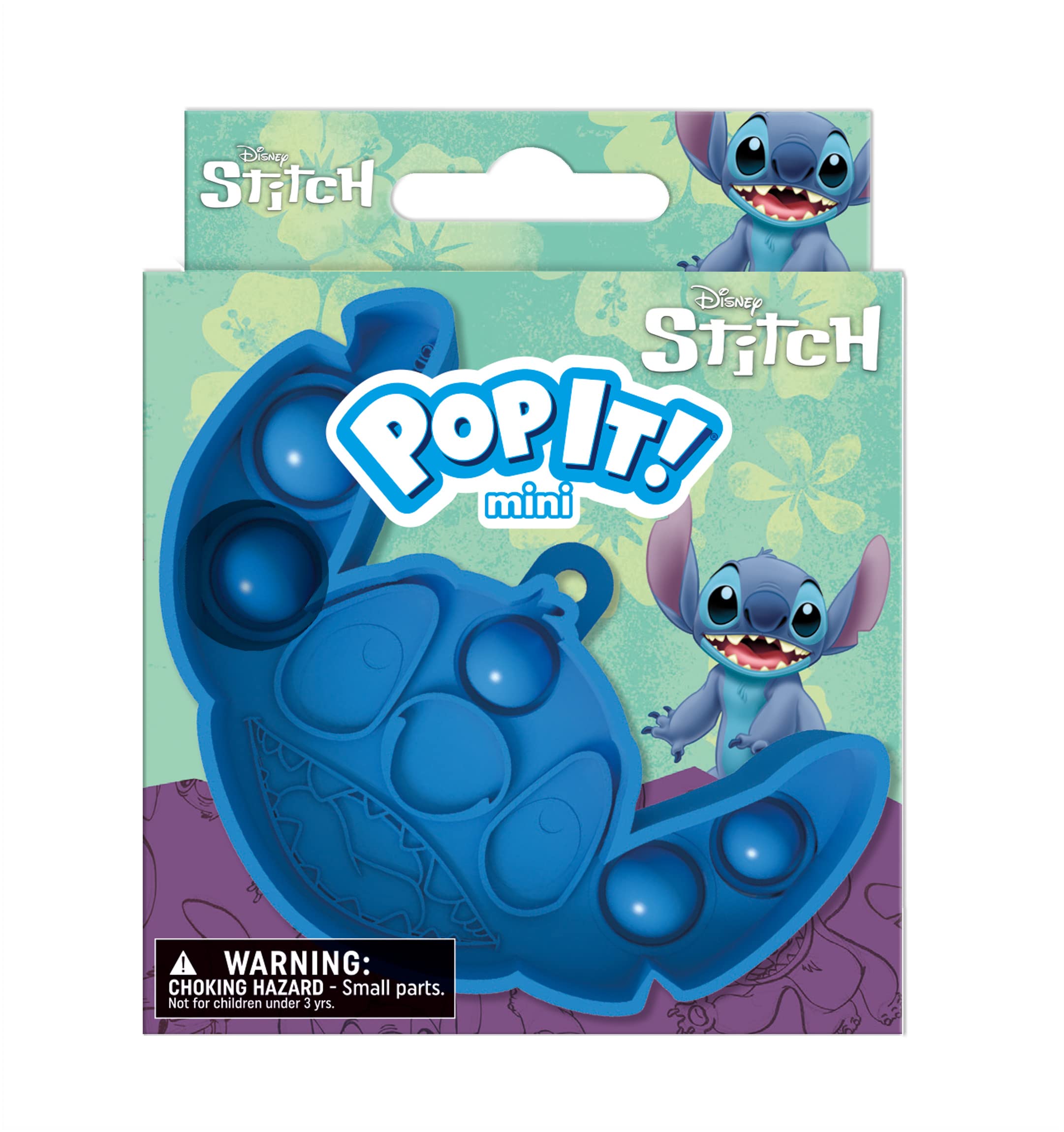 Buffalo Games - Pop it! Mini - Disney - Stitch - Officially Licensed, 2 Players, Blue