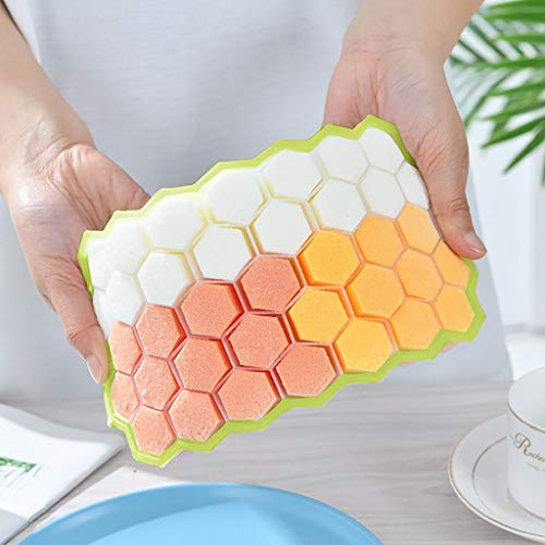Containers Ice-Cube Tray Maker Ice-Cube Faveolate Shape Storage Ice Kitchen,Dining & Bar Baby Food Freezer Tray with Silicone