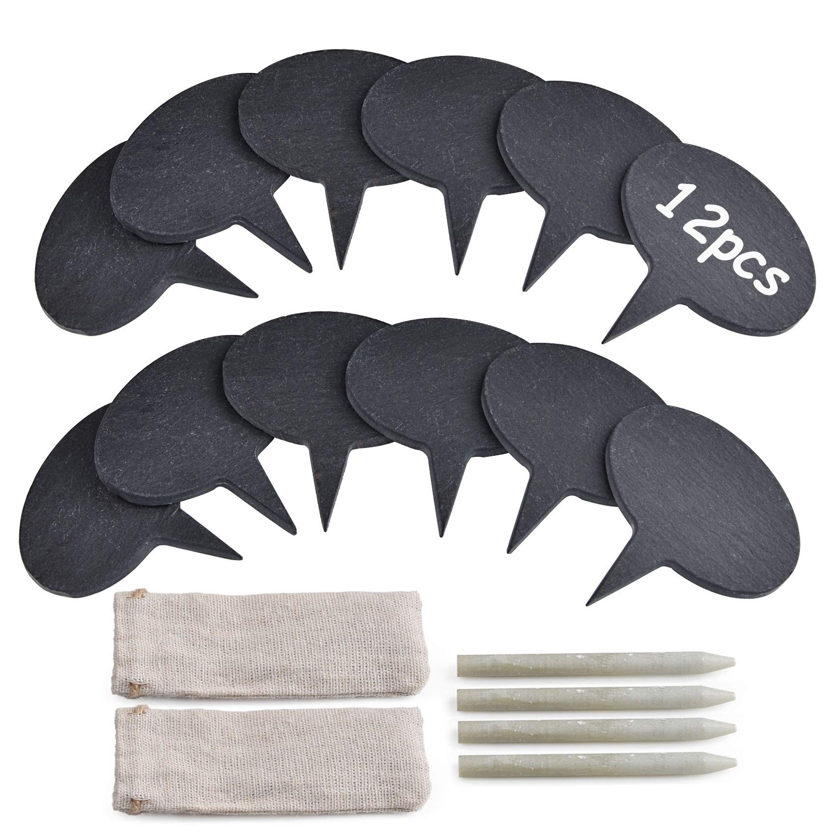 Cheese Markers for Charcuterie Board, Set of 18PCS Slate Cheese Labels Sign, Cheese Markers Set, Chalkboard Picks Cheese Name Tag Cupcake Toppers for Wedding Birthday Cocktail Parties Dinner Food