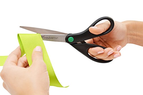 Westcott 15179 8-Inch KleenEarth Recycled Scissors for Office and Home, Black, 2 Pack