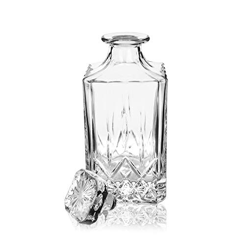 Viski Admiral 30 oz Liquor Decanter | Crystal Glass Liquor Dispenser for Whisky, Bourbon, Tequila, Brandy β Gift for Liquor Lovers