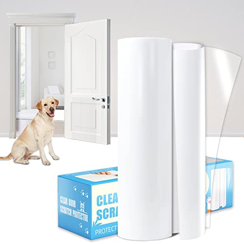 Door Protector from Dog Scratching, Clear Heavy Duty Flexible Door Claw Shield, Anti-Scratch Guard for Furniture, Window, Wall ā cat Scratch Furniture Protector - (118in X 8.3in)